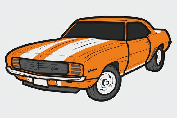 Retro Car Layered Design for Cutting Vector File for Laser | Etsy