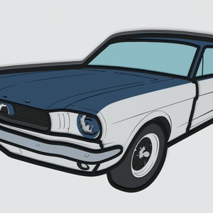Retro Car Layered Design for Cutting, Vector File for Laser and Paper ...
