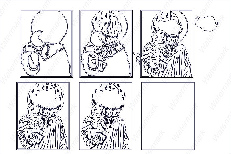 Horror Layered Design for Cutting Horror Vector File for - Etsy