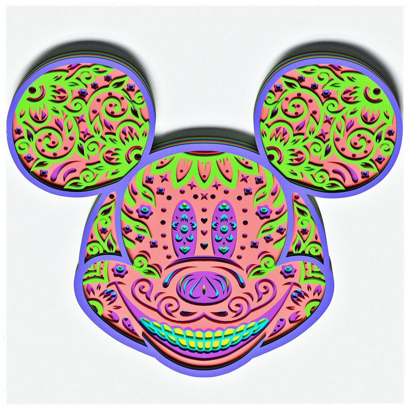 Mouse V3 Layered Design for Cutting, Cartoon Mouse Vector File for ...