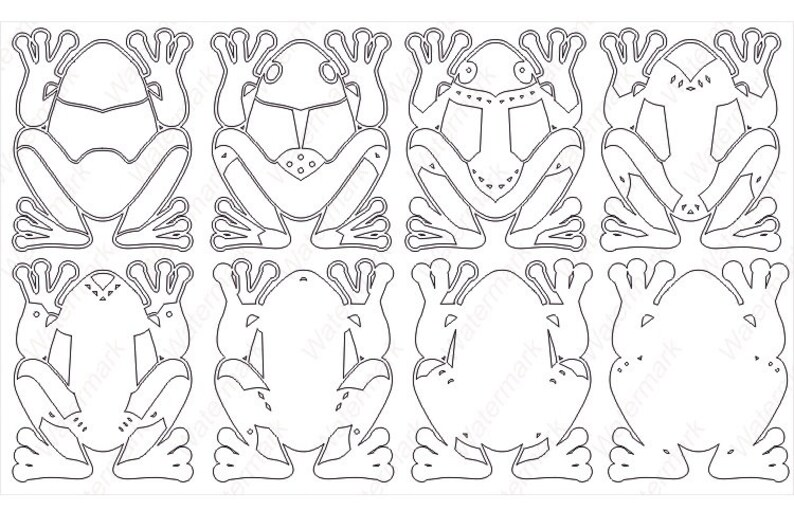 Frog Layered Design for Cutting Frog Files for Laser and | Etsy
