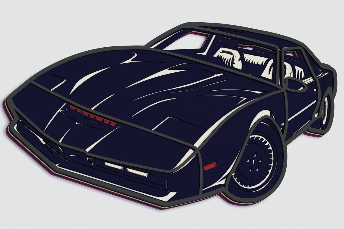 Sport Car Layered Design for Cutting Vector File for Laser - Etsy