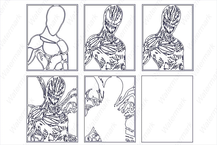 Alien V2 Layered Design for Cutting Comic Book Alien Vector - Etsy