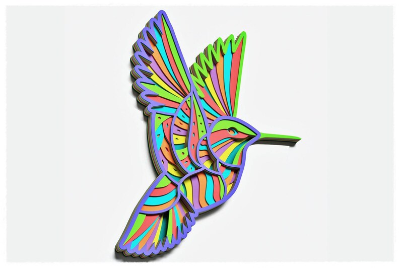 Hummingbird Layered Design for Cutting Hummingbird Laser and | Etsy