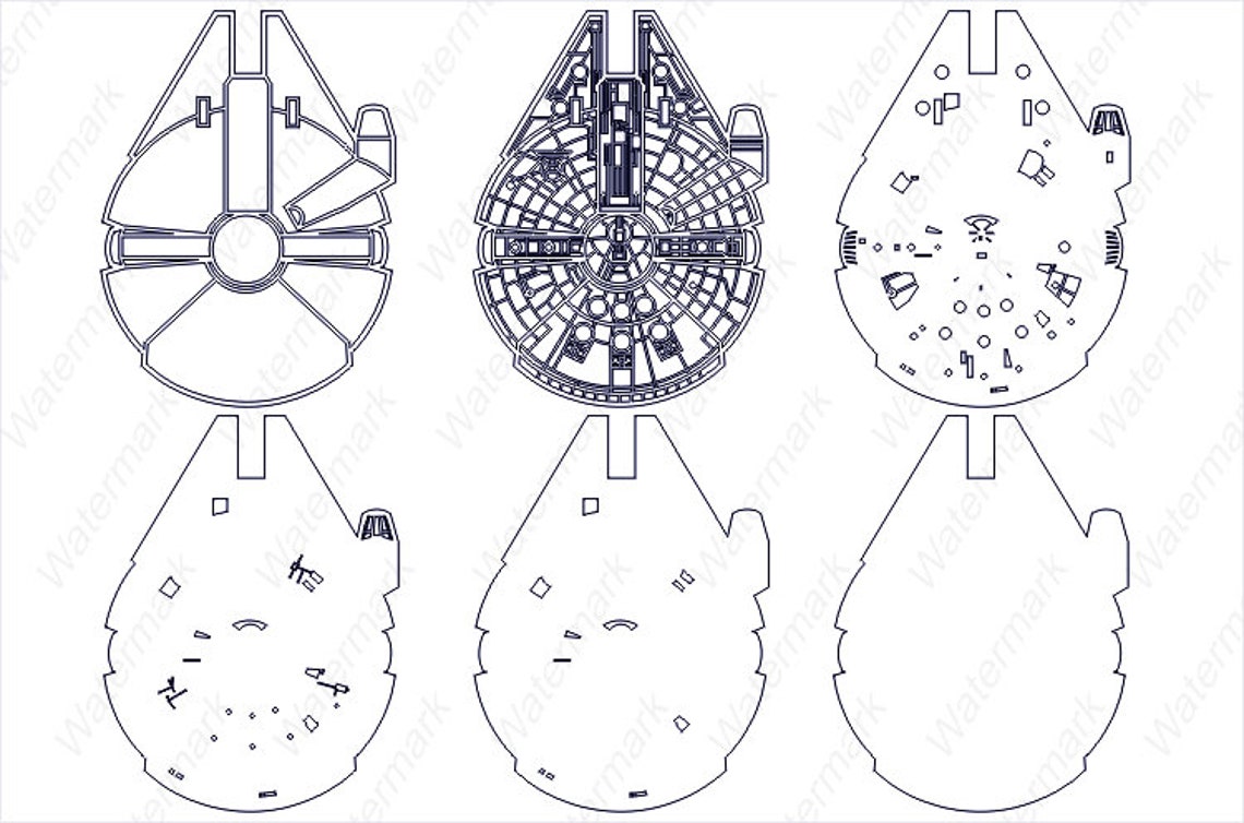 Spaceship Layered Design for Cutting Spaceship Vector File - Etsy