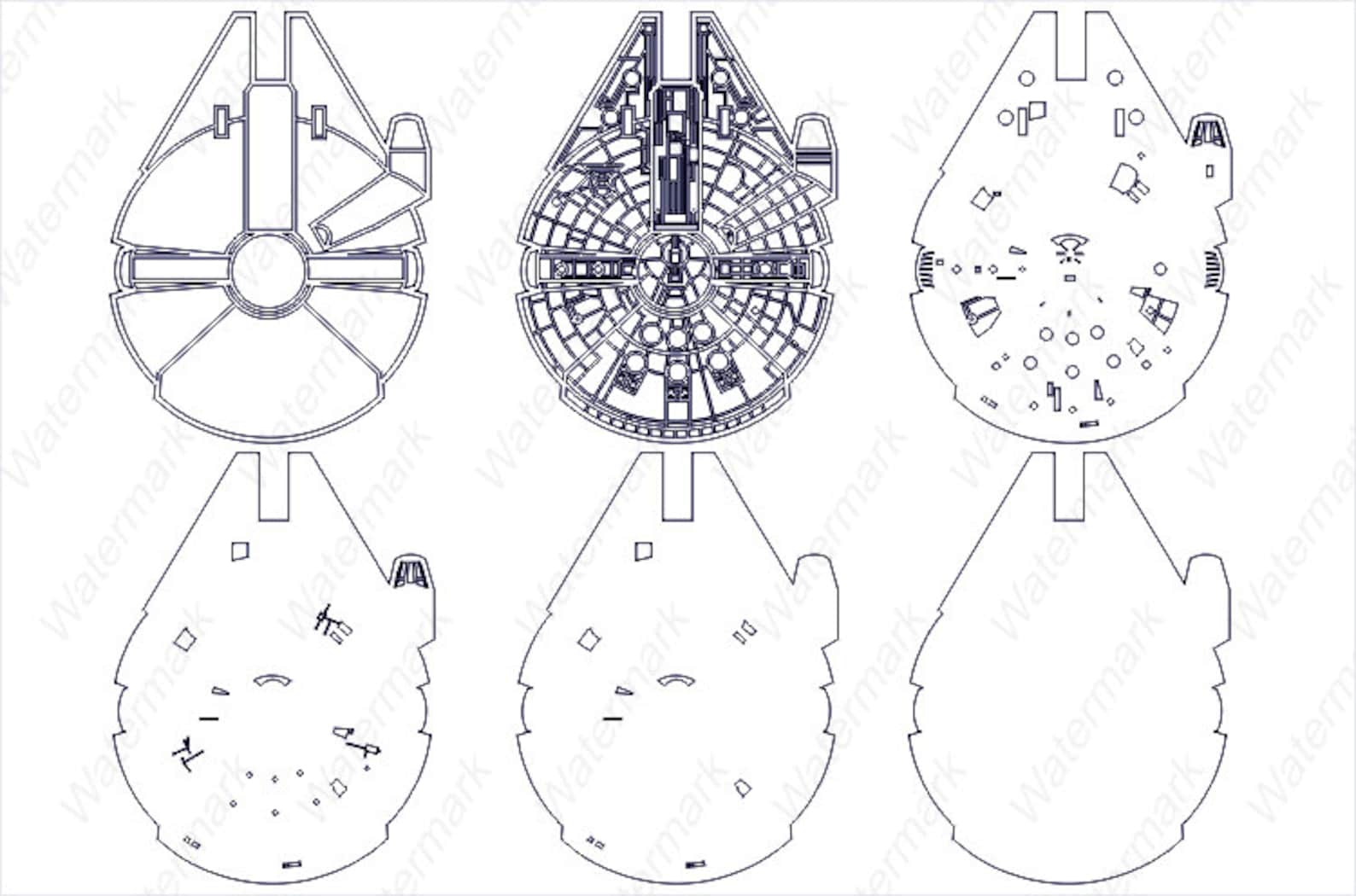 Spaceship Layered Design for Cutting Spaceship Vector File - Etsy