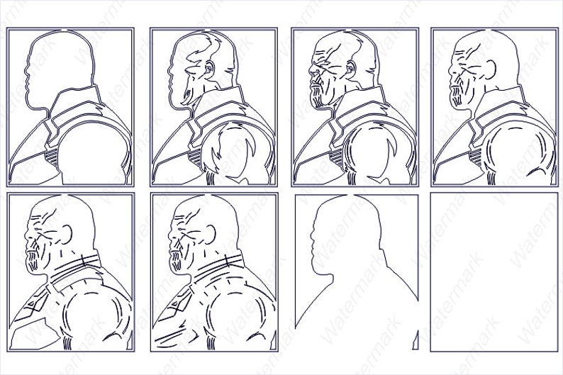 Alien Villian Layered Design for Cutting Comic Book Alien - Etsy