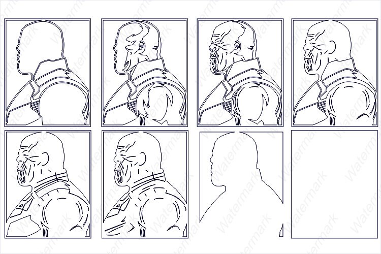 Alien Villian Layered Design for Cutting Comic Book Alien | Etsy