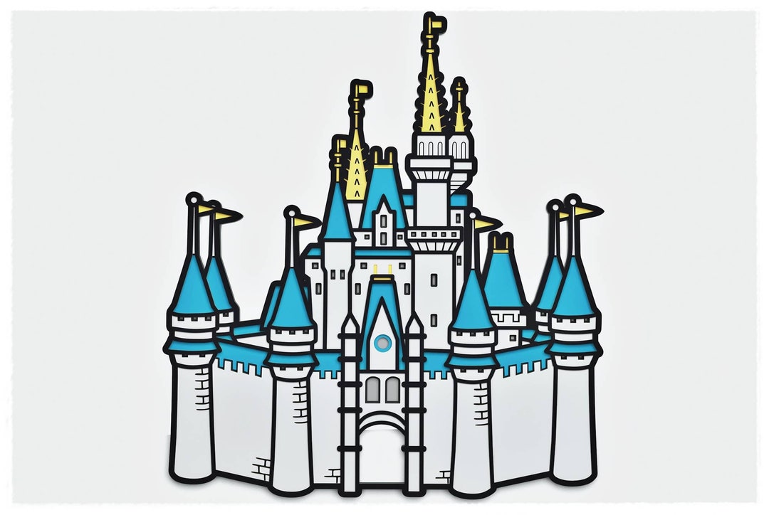 Castle Layered Design for Cutting, Vector File for Laser and Paper Cut ...