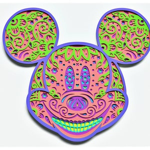 Mouse V3 Layered Design for Cutting, Cartoon Mouse Vector File for ...