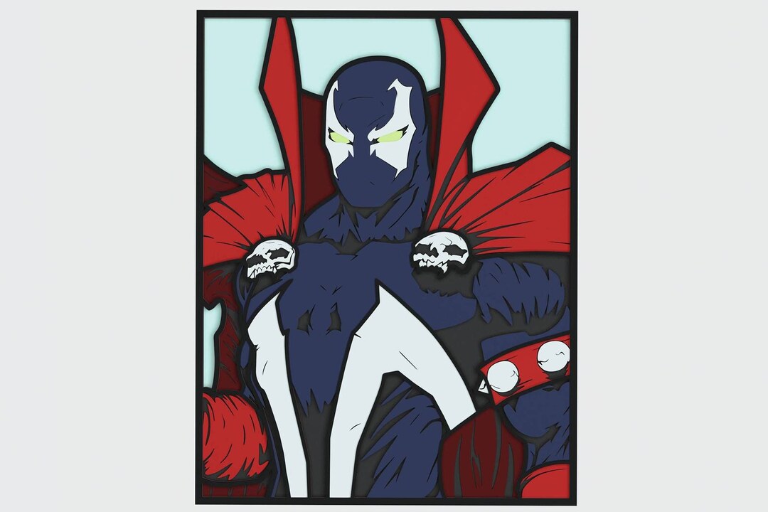 Hell Guy Layered Design for Cutting, Hell Hero Vector File for Laser ...