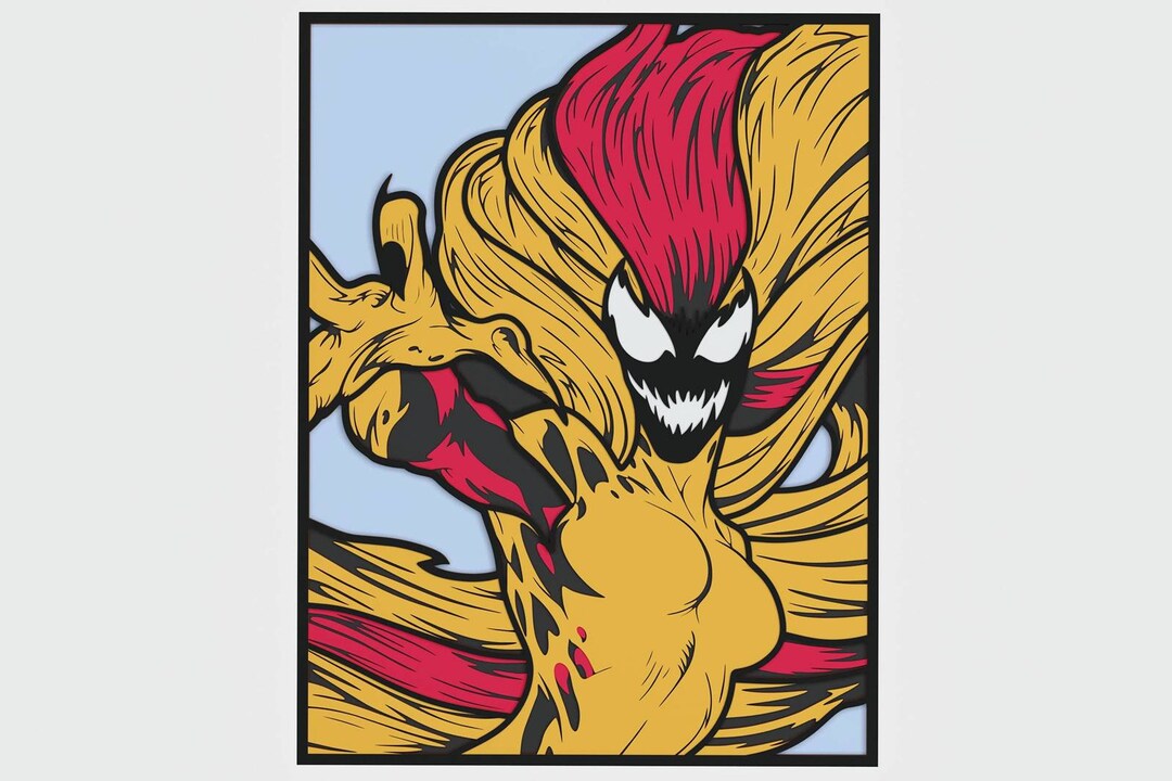 Villian Layered Design for Cutting, Villian Vector File for Laser and ...