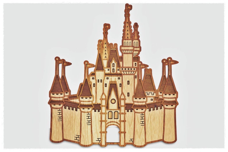 Castle Layered Design for Cutting Vector File for Laser and - Etsy