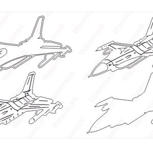 Jet Fighter Layered Design for Cutting, Vector File for Laser and Paper ...
