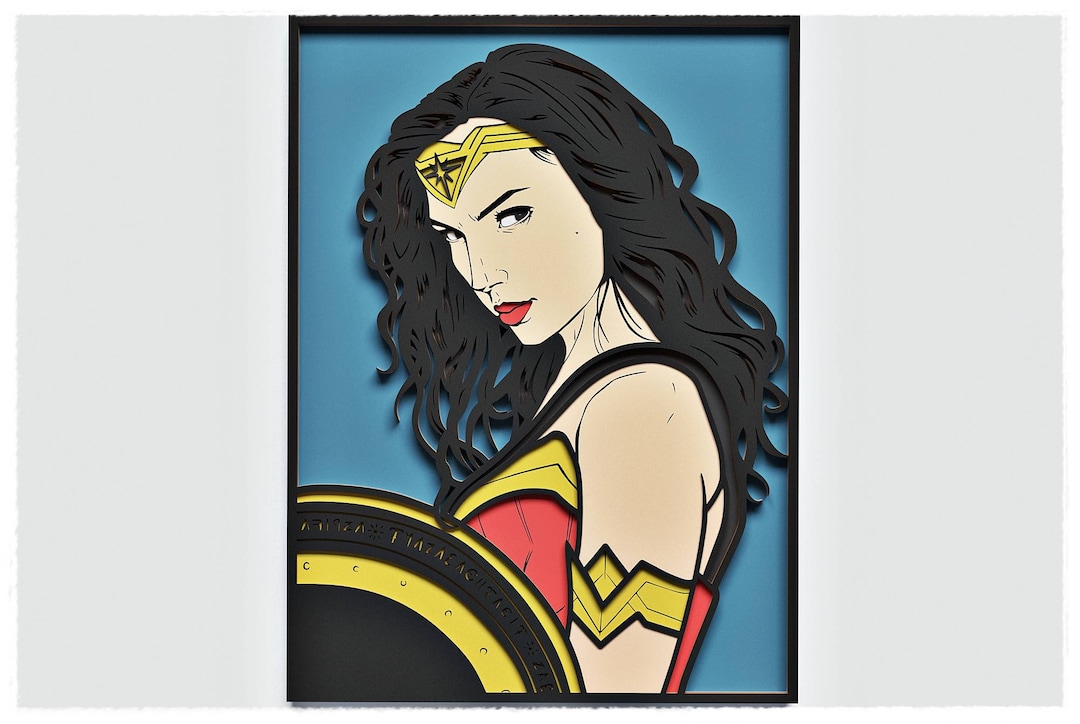 Hero Woman Layered Design for Cutting, Superhero Vector File for Laser ...