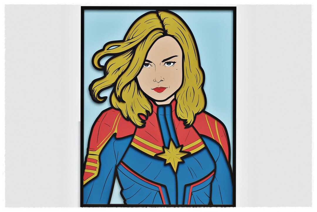 Hero Woman V2 Layered Design for Cutting, Superhero Vector File for ...