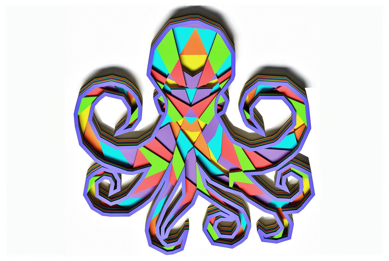 Octopus Layered Design for Cutting Octopus Mandala for Laser | Etsy