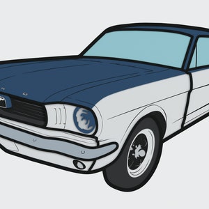 Retro Car Layered Design for Cutting, Vector File for Laser and Paper ...