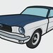 Retro Car Layered Design for Cutting, Vector File for Laser and Paper ...