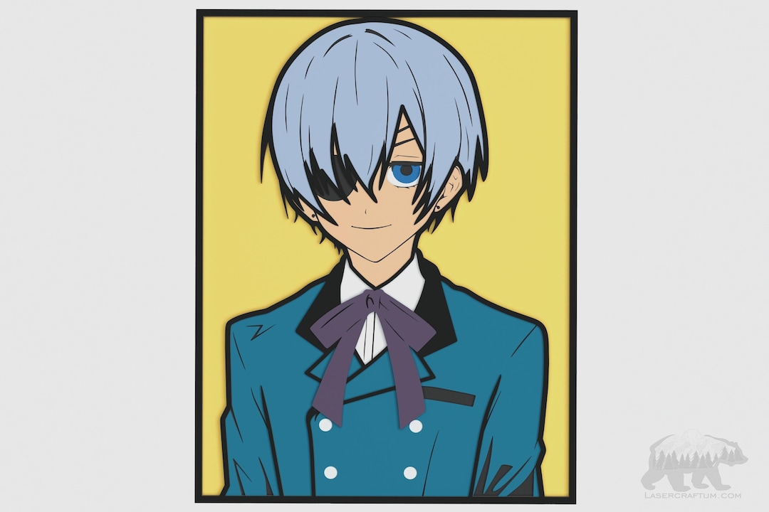 Anime Guy Layered Design for Cutting, Anime Character Vector File for ...