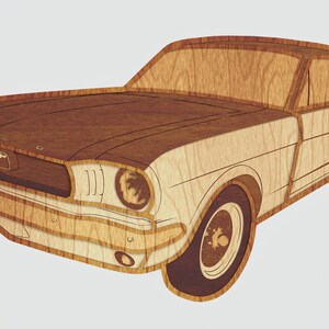 Retro Car Layered Design for Cutting, Vector File for Laser and Paper ...