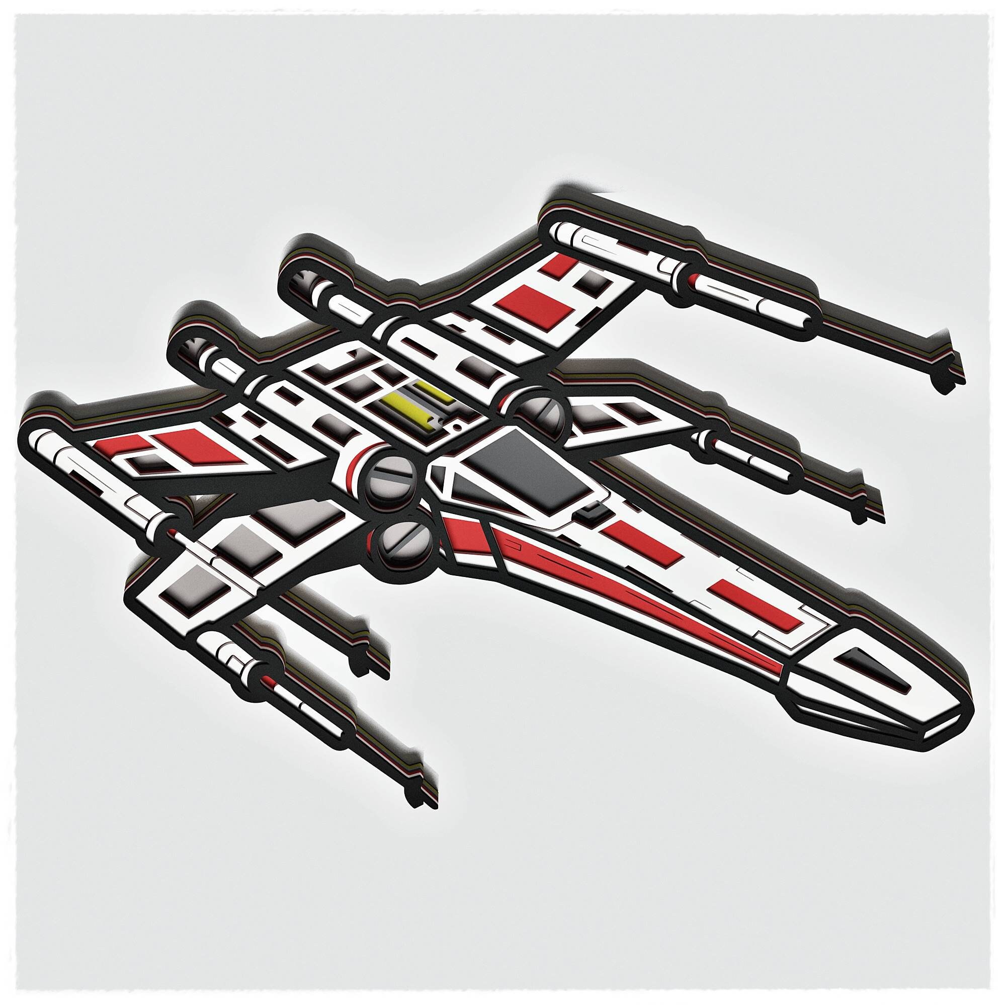 Spaceship Layered Design for Cutting Spaceship Vector File - Etsy