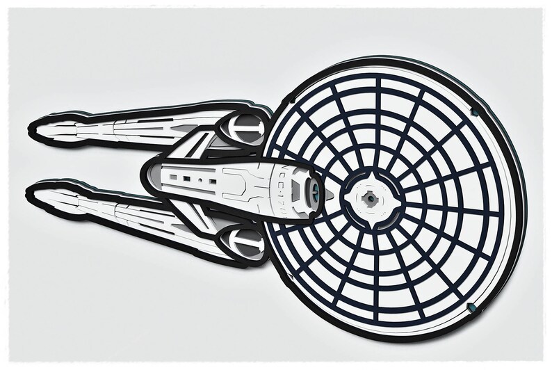 Spaceship Layered Design for Cutting Spaceship Vector File | Etsy