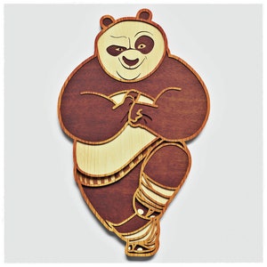 Cartoon Panda Layered Design for Cutting, Panda Vector File for Laser ...