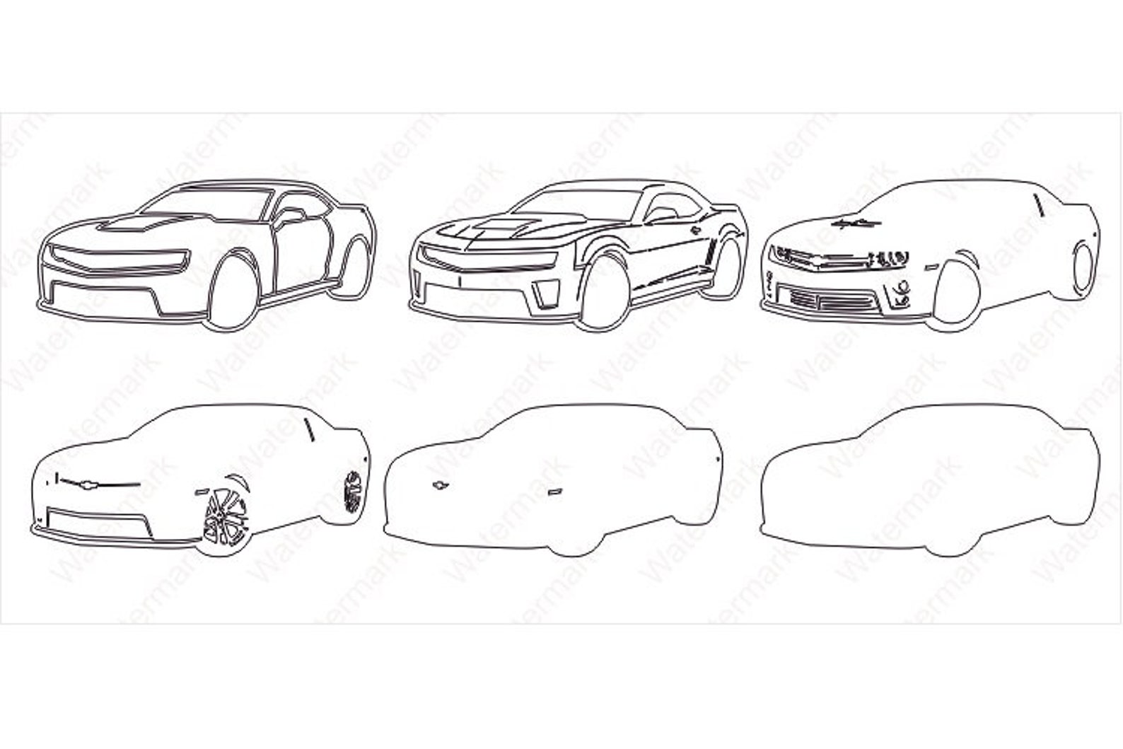 Sport Car Layered Design for Cutting Vector File for Laser - Etsy