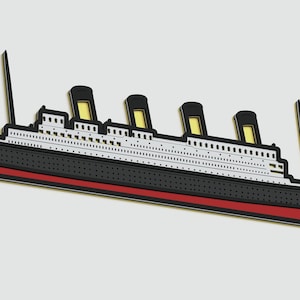 Titanic Layered Design for Cutting, Vector File for Laser and Paper Cut ...