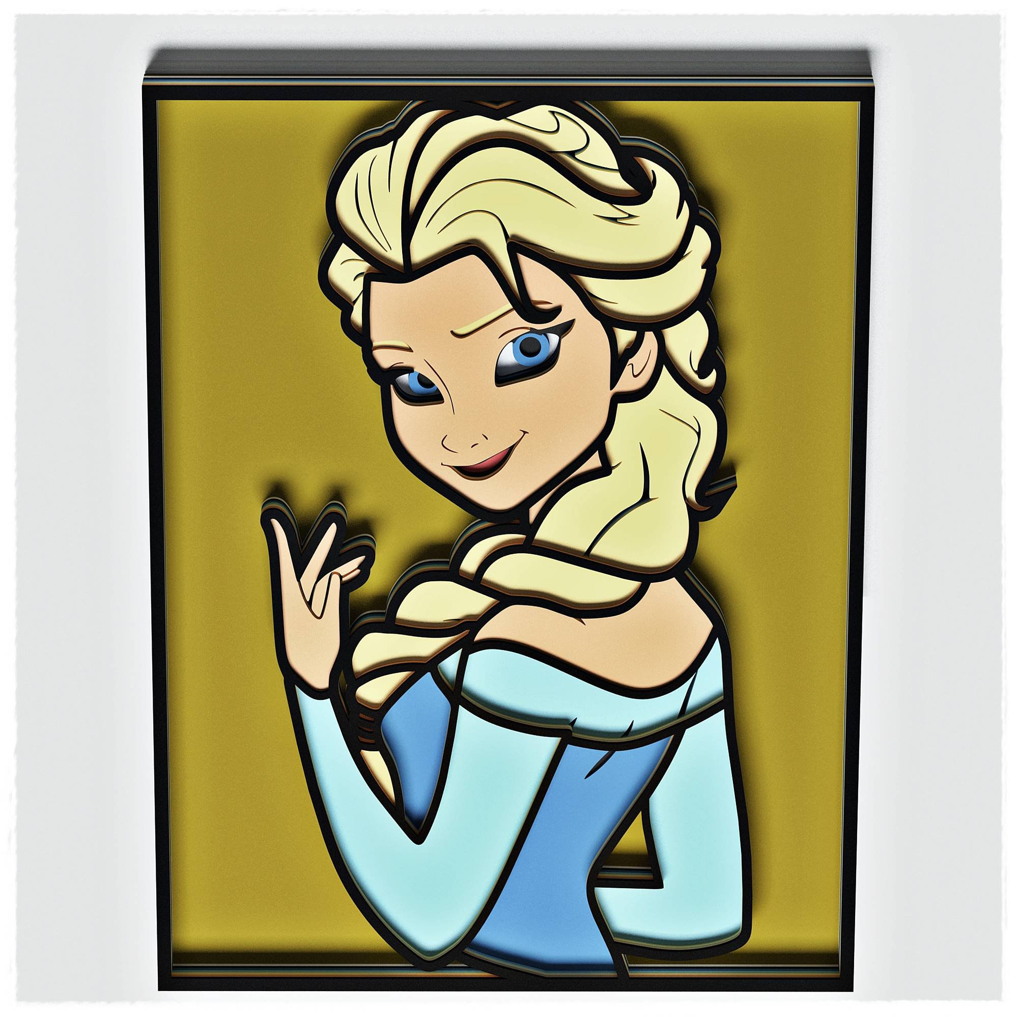 Princess Layered Design for Cutting, Princess Vector File for Laser and ...