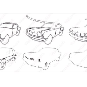 Retro Car Layered Design for Cutting, Vector File for Laser and Paper ...