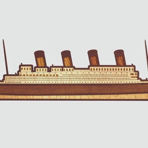 Titanic Layered Design for Cutting, Vector File for Laser and Paper Cut ...