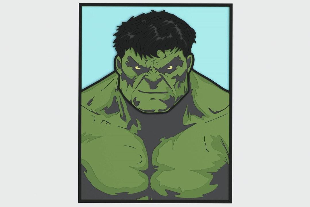 Green Guy Layered Design for Cutting, Superhero Vector File for Laser ...