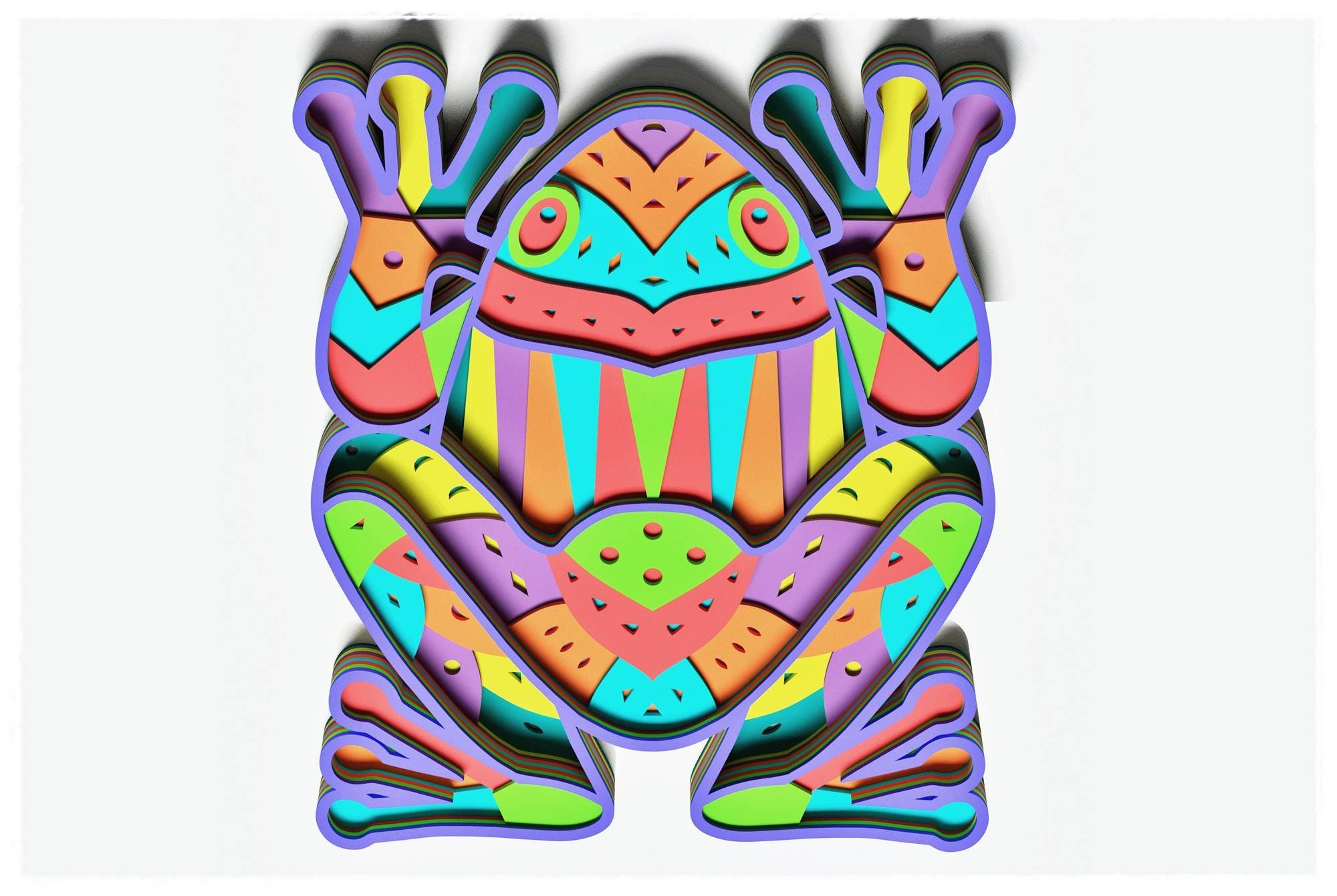 Frog Layered Design for Cutting, Frog Files for Laser and Paper Cut ...