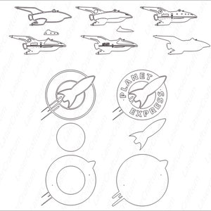 Spaceship Layered Design for Cutting, Spaceship Vector File for Laser ...