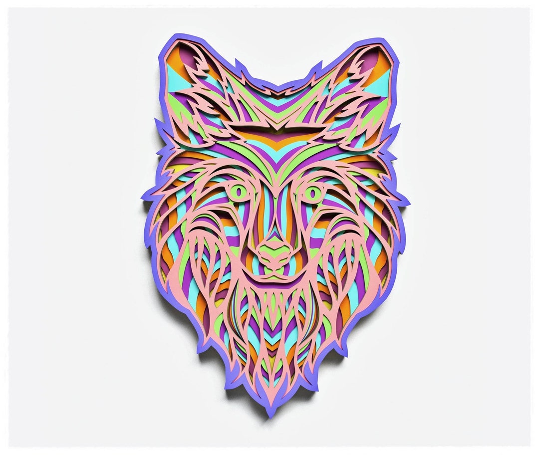 Fox Head Layered Design for Cutting, Fox Head Files for Laser and Paper ...