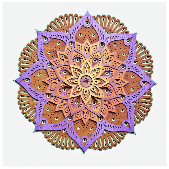 Mandala V4 Layered Design for Cutting Mandala Files for Laser | Etsy
