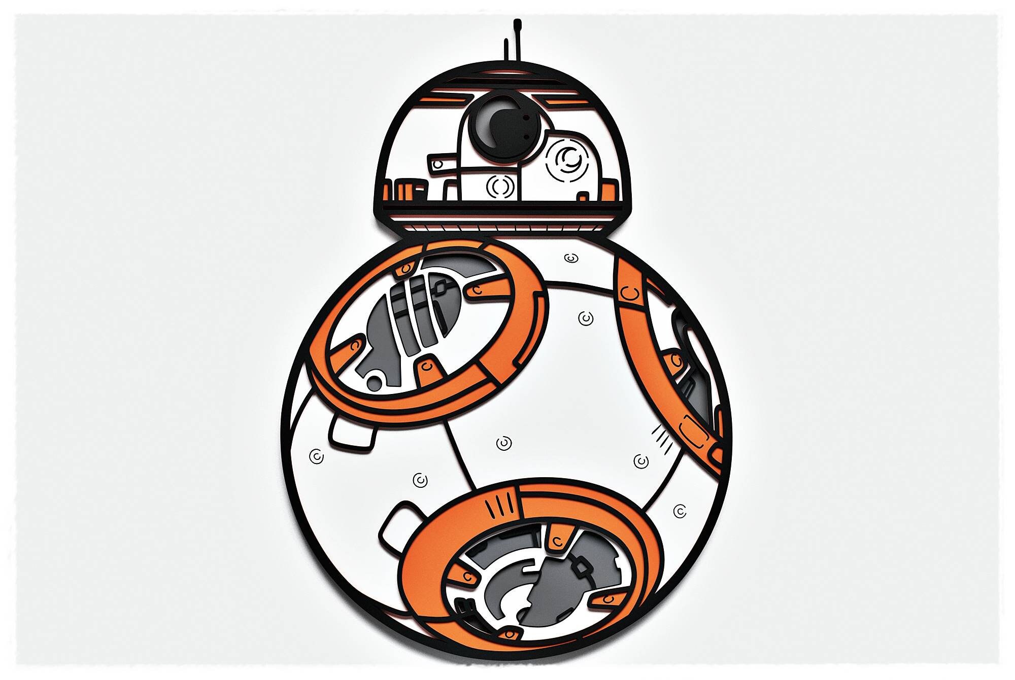 Space Robot Layered Design for Cutting Robot Vector File for | Etsy