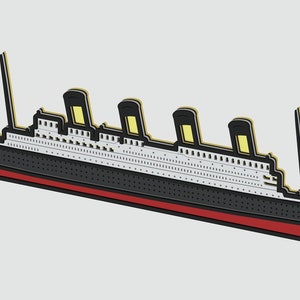 Titanic Layered Design for Cutting, Vector File for Laser and Paper Cut ...