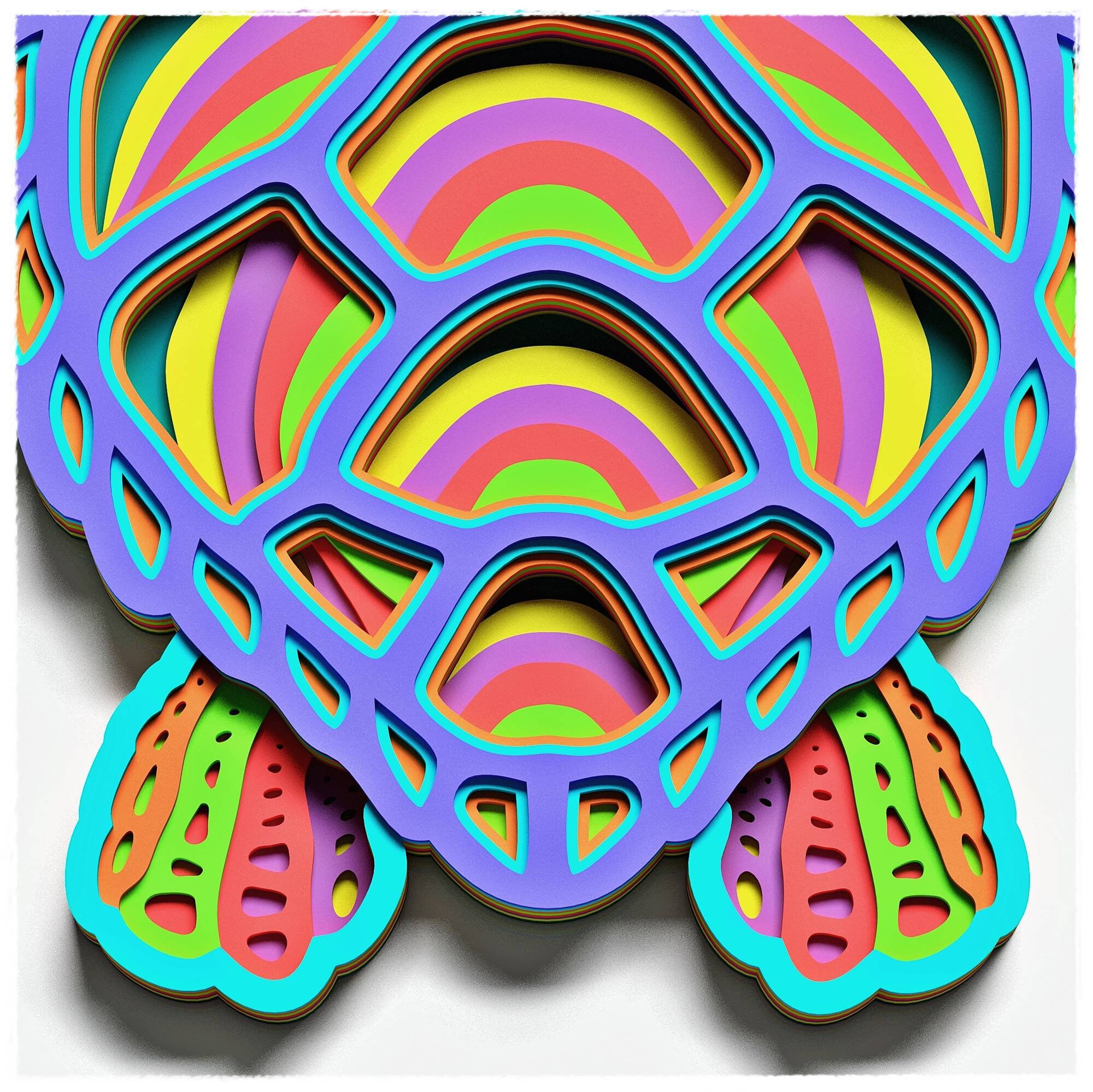 Turtle Layered Design for Cutting Turtle Mandala for Laser - Etsy