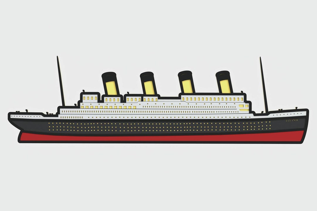 Titanic Layered Design for Cutting, Vector File for Laser and Paper Cut ...