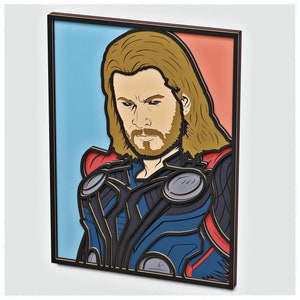 Thor Layered Design for Cutting, Superhero Vector File for Laser and ...