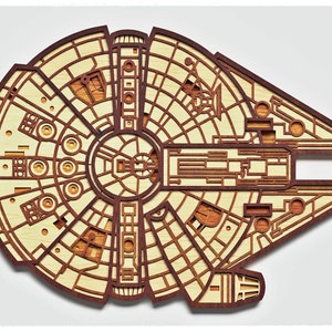 Spaceship Layered Design for Cutting, Spaceship Vector File for Laser ...