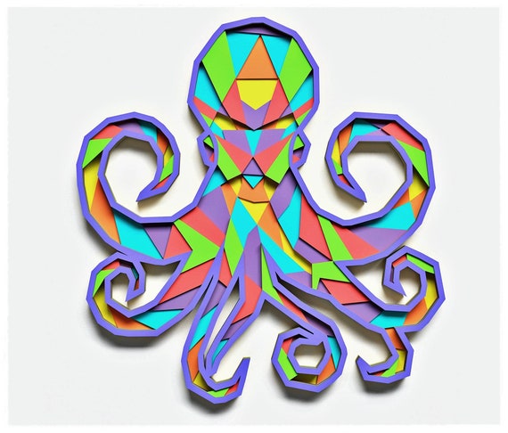 Octopus Layered Design for Cutting Octopus Mandala for Laser - Etsy