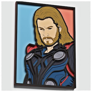 Thor Layered Design for Cutting Superhero Vector File for | Etsy