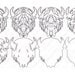 Bison Head Layered Design for Cutting, Vector File for Laser and Paper ...