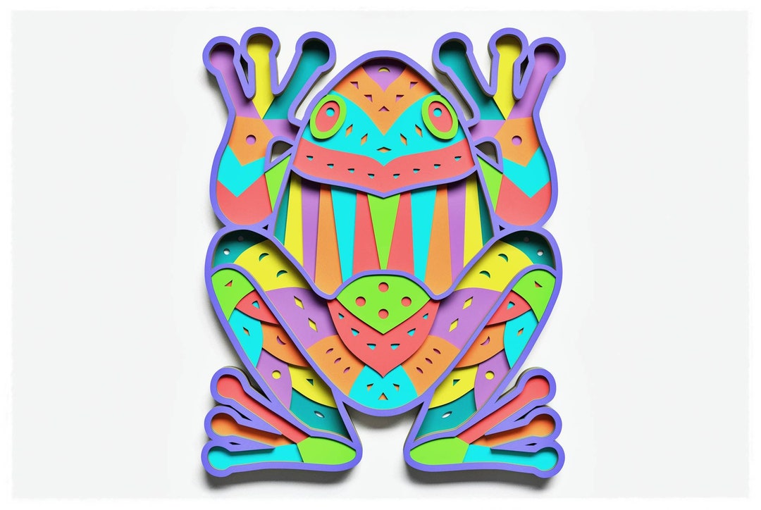 Frog Layered Design for Cutting, Frog Files for Laser and Paper Cut ...