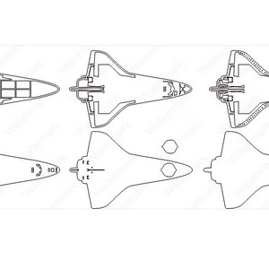 Space Shuttle Layered Design for Cutting, Vector File for Laser and ...