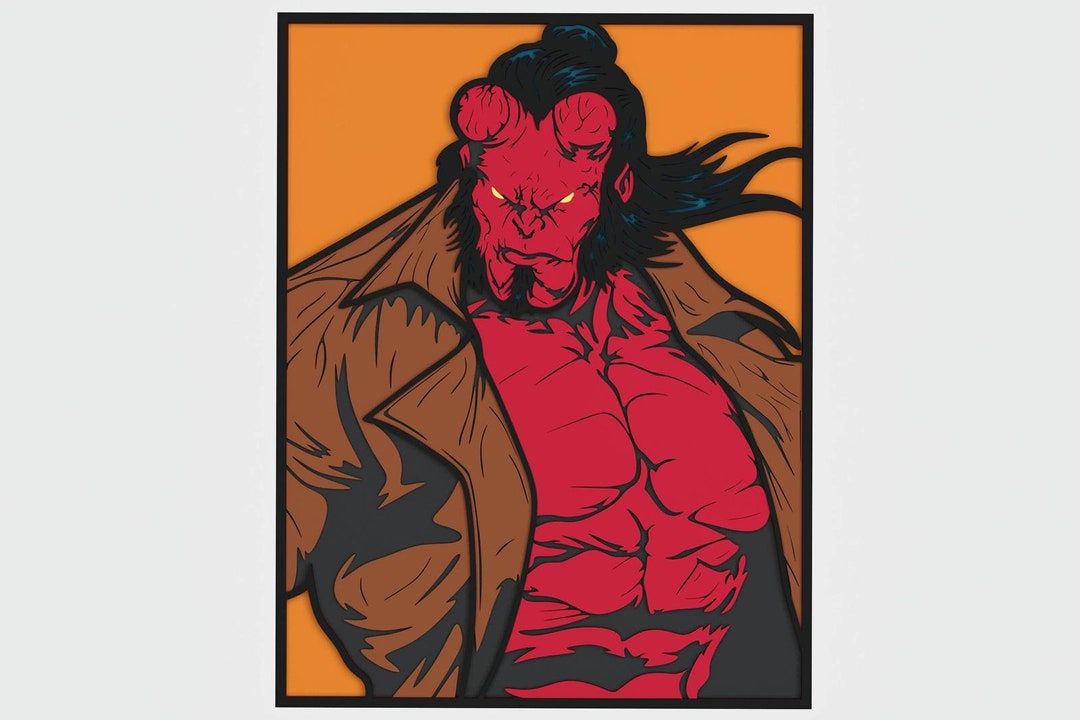 Hell Guy Layered Design for Cutting, Devil Guy Vector File for Laser ...